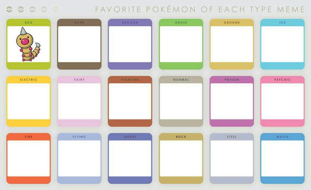 Favorite Pokemon Of Each Type Template