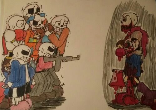 Undertale Underswap Mafiatale Skelebros Frisk And Chara Meets Horrortale Undertale Amino