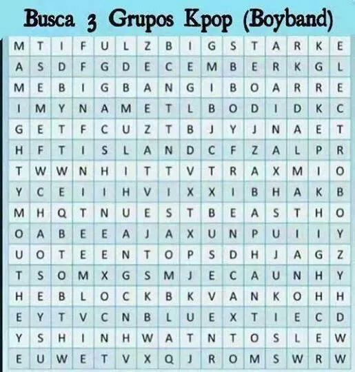 Sopa De Letras •k Pop• Amino