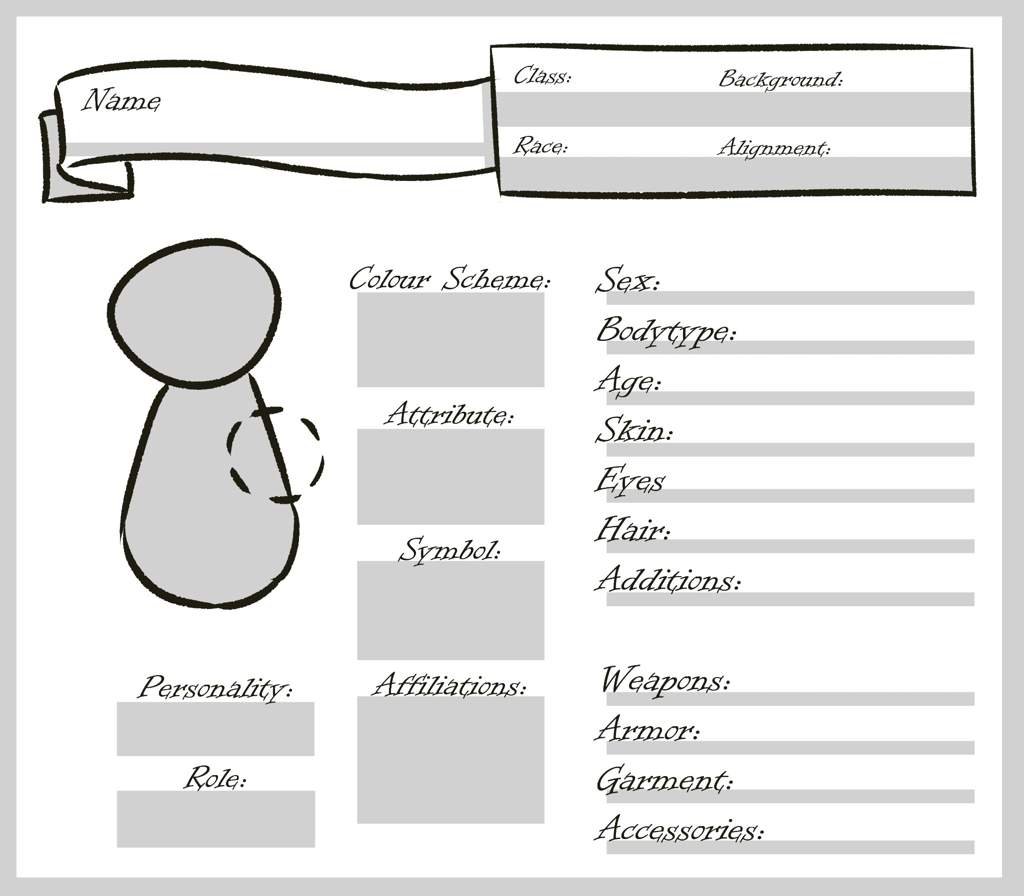 Character Art Template Wiki Dungeons Dragons D D Amino