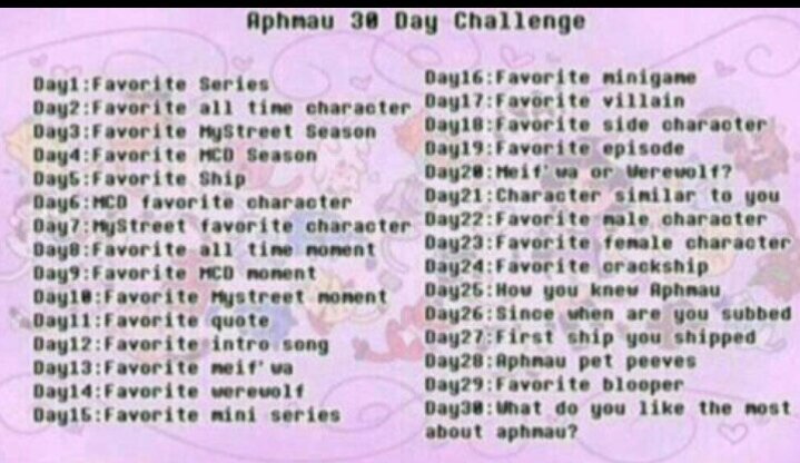 Aphmau 30 day challenge | 💜 Aphmau Amino Aphmau 30 day challenge | 💜 Aphmau Amino