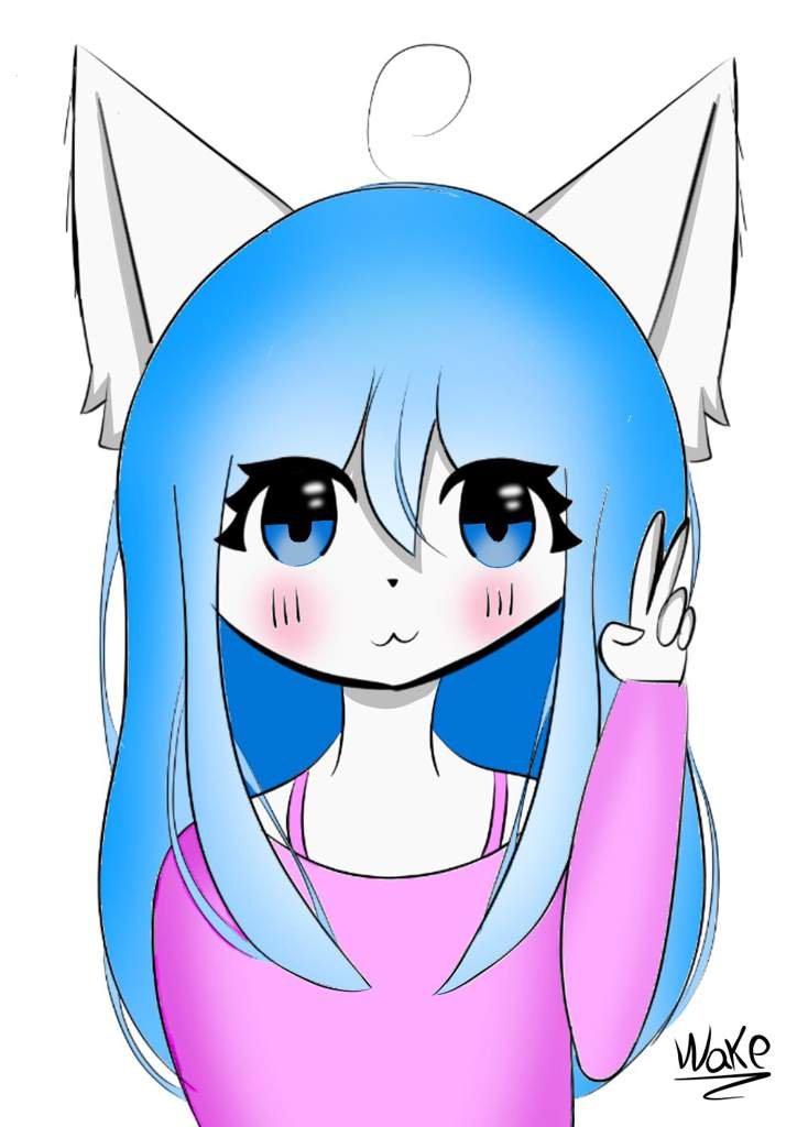 Wolfychu Long Hair Version Fanart Wolfychuofficial Amino