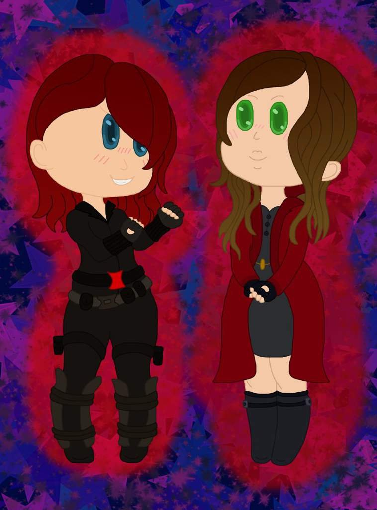 Black Widow And Scarlet Witch Chibis Marvel Amino