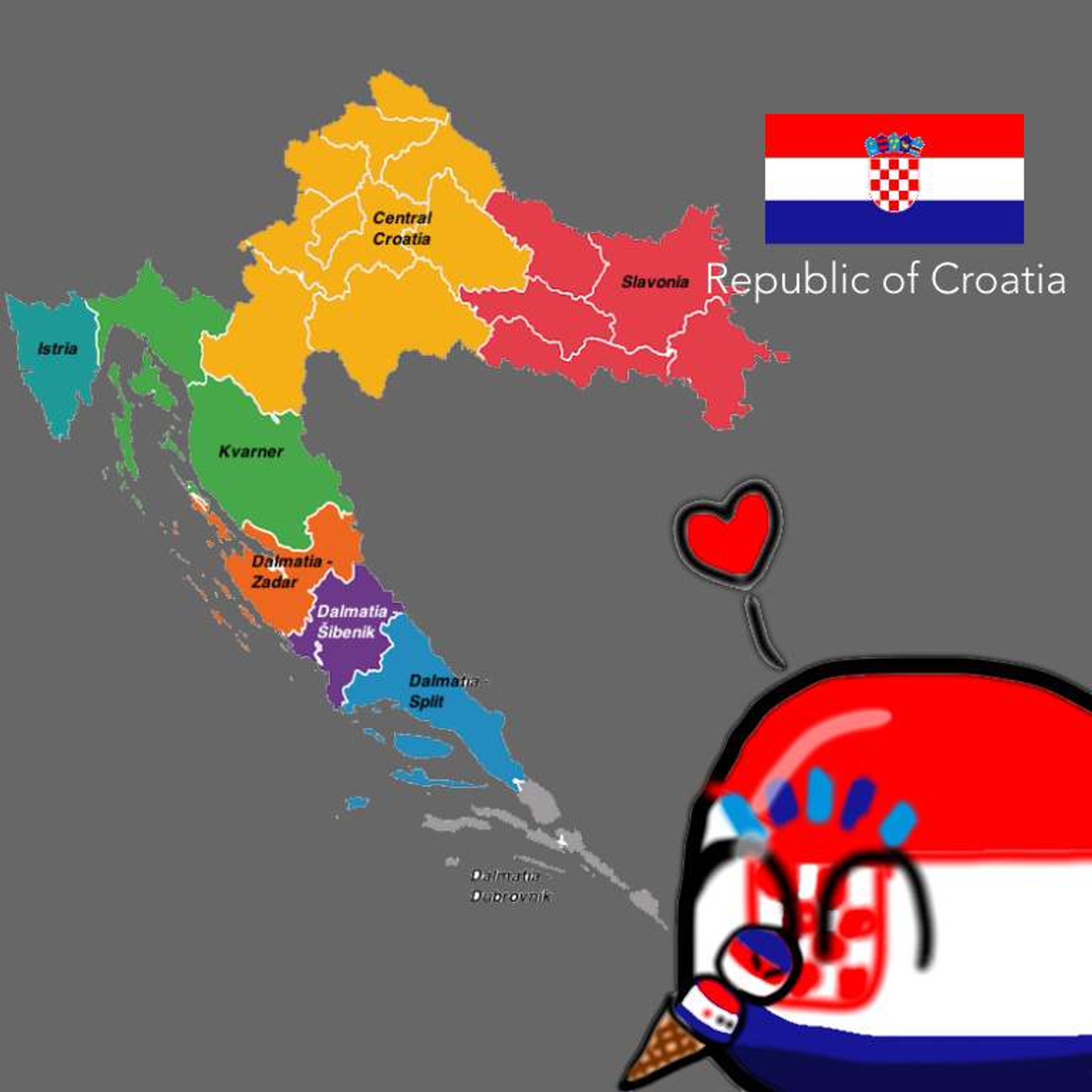 Croatia Countryballs And Map Polandball Amino