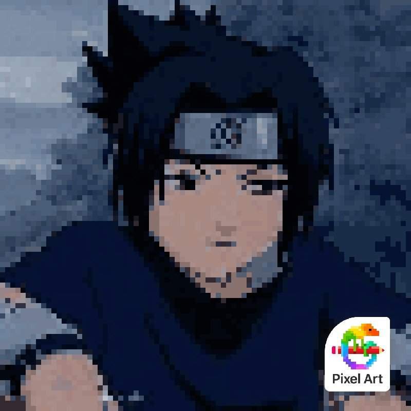 Sasuke Uchiha Pixel Art 1 Naruto Amino