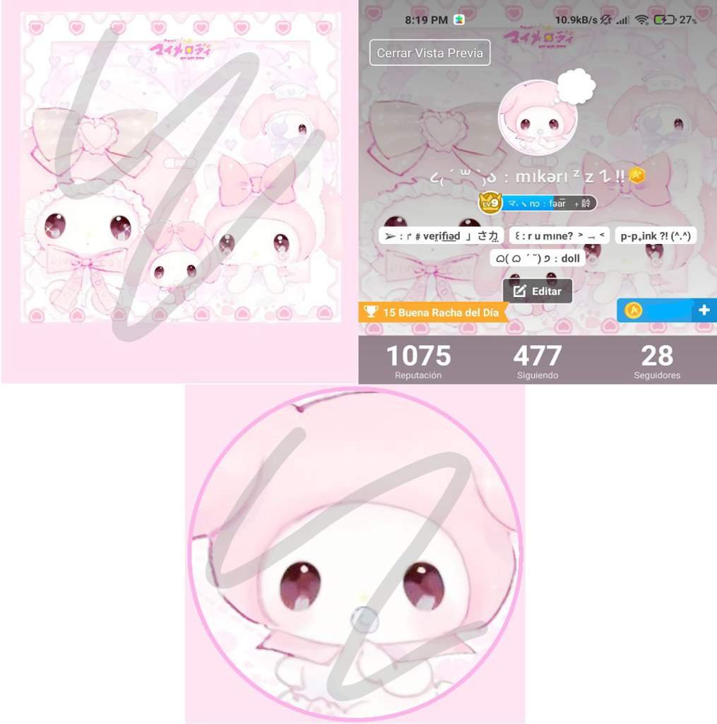 𖥻 Subasta Perfil My Melody ୨♡୧ Tienda Estética Amino Amino