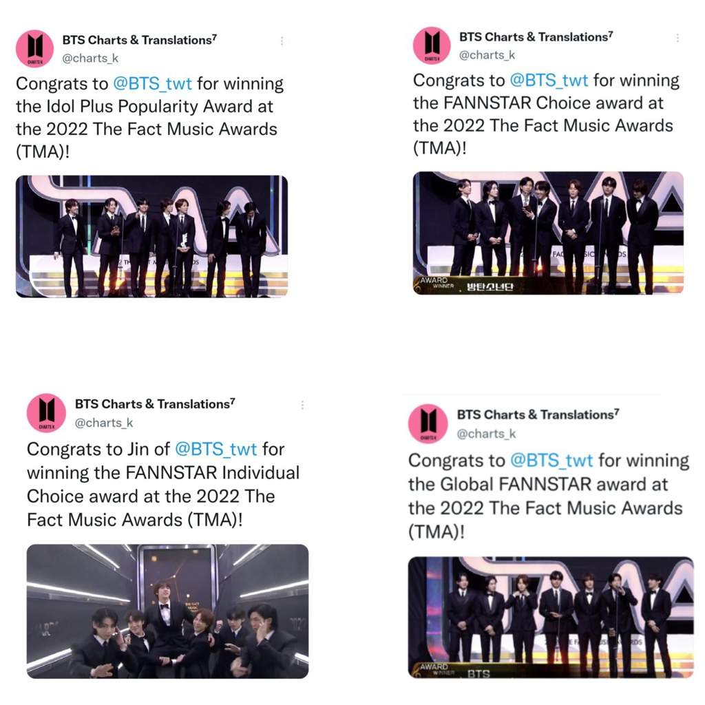 [NEWS] ‎‏BTS wins 7 awards at 'The Fact Music Awards' including the Daesang | ARMY's Amino