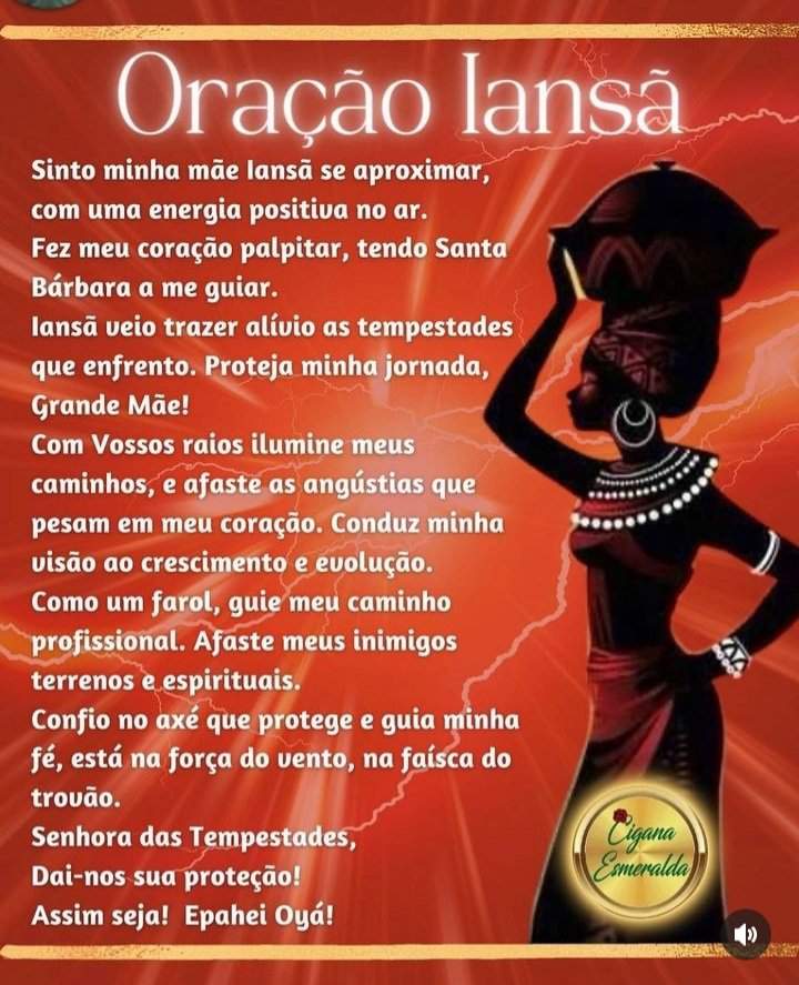 OraÇÃo De Iansà Bruxas De Cada Dia Amino
