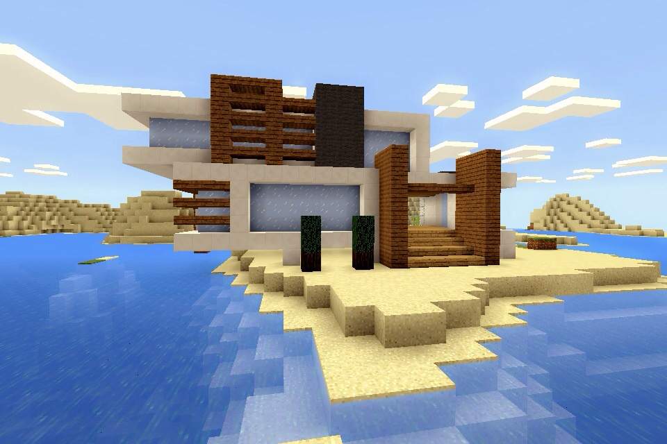 Minecraft PE Build 5 Beach House Minecraft Amino