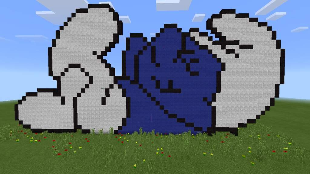 Smurf Pixel Art Minecraft Amino