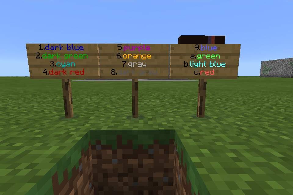 Color Codes Minecraft Amino