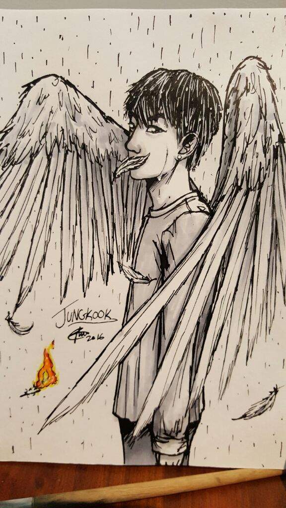 Bts Jungkook Wings Begin Fanart No 2 K Pop Amino