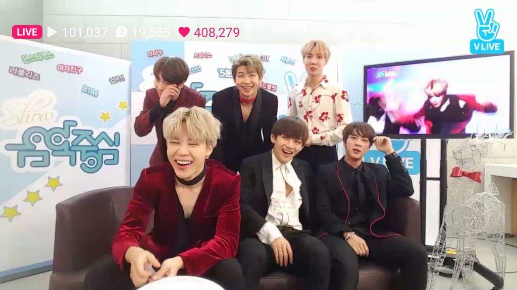 Bts On Music Core Christmas Special 161224 Bts Is Now Backstage For V