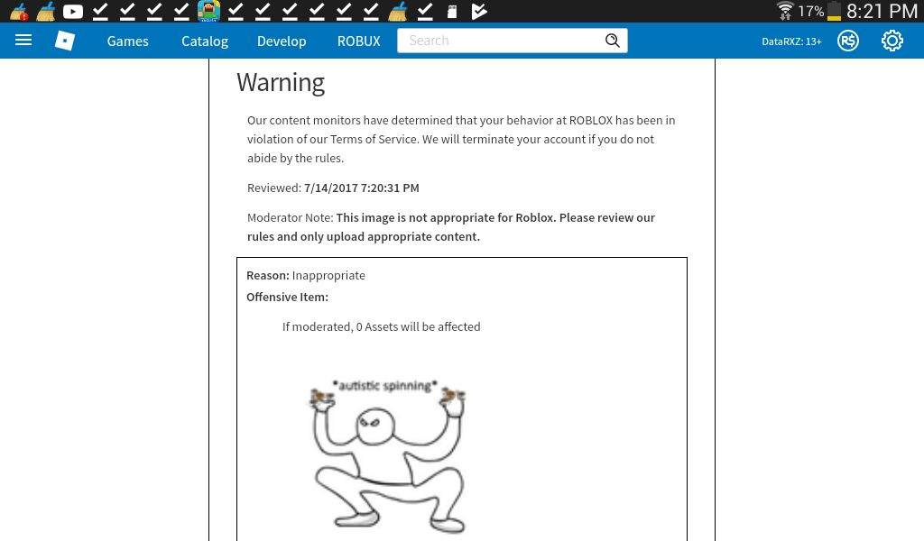 Warning Because Roblox Amino