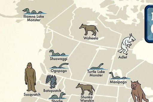 The North American Cryptid Map | Urban Legends & Cryptids Amino