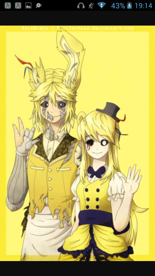 Springtrap Girl X Golden Freddy Wiki Human Five Nights At Freddys Amino