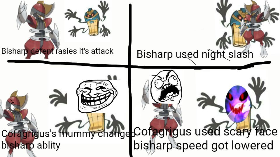 Cofagrigus And Bisharp Meme Pokémon™ Gaming Amino