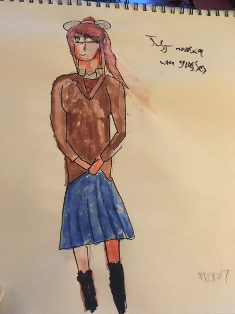 Ddlc Monika With Glasses Creations Amino Amino