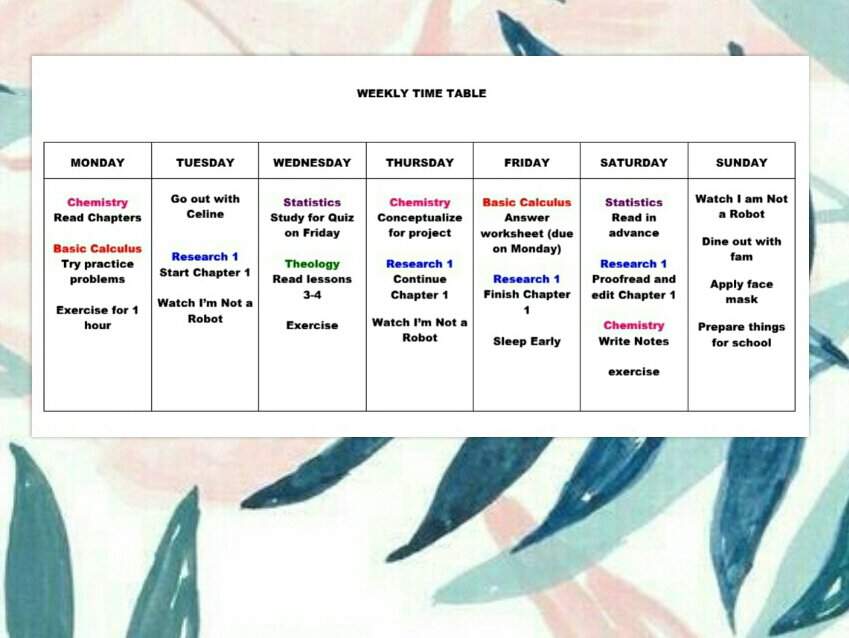 HOW TO MAKE AN EFFECTIVE STUDY TIME TABLE Studying Amino Amino