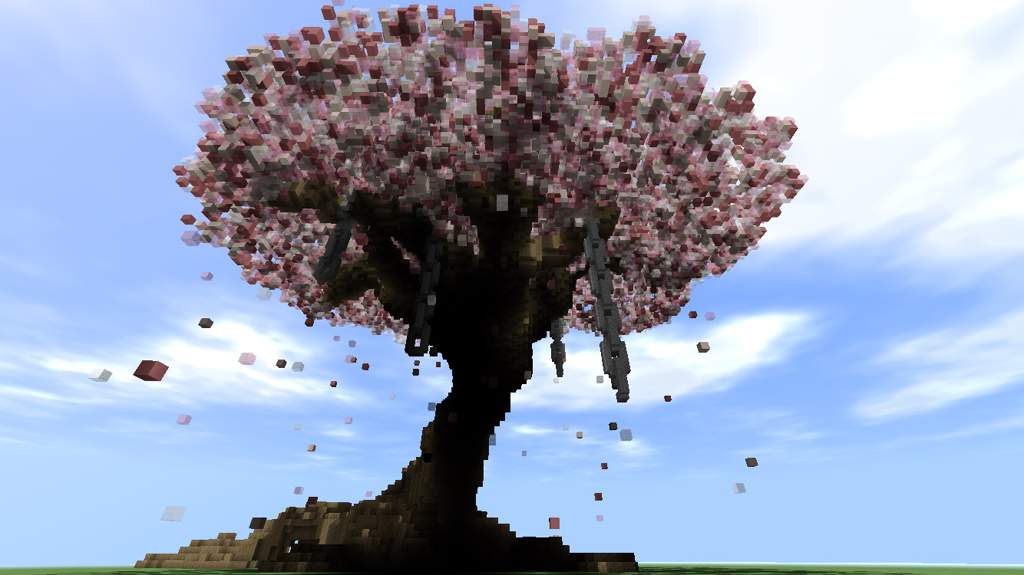  GIANT Sakura Tree Build Minecraft Amino