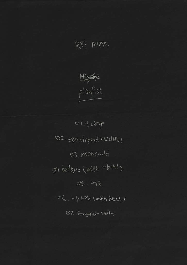 'MONO' by RM (release date - 10/23) | ARMY's Amino