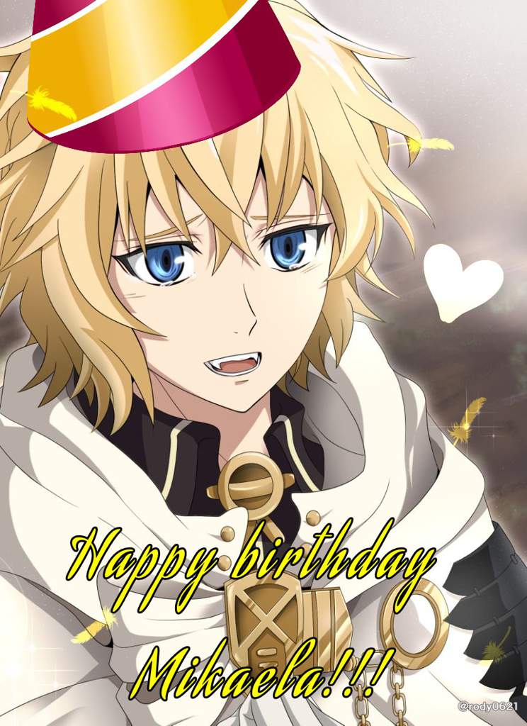 I know this is late but.. HAPPY BIRTHDAY MIKA!! | Owari No Seraph Amino Amino