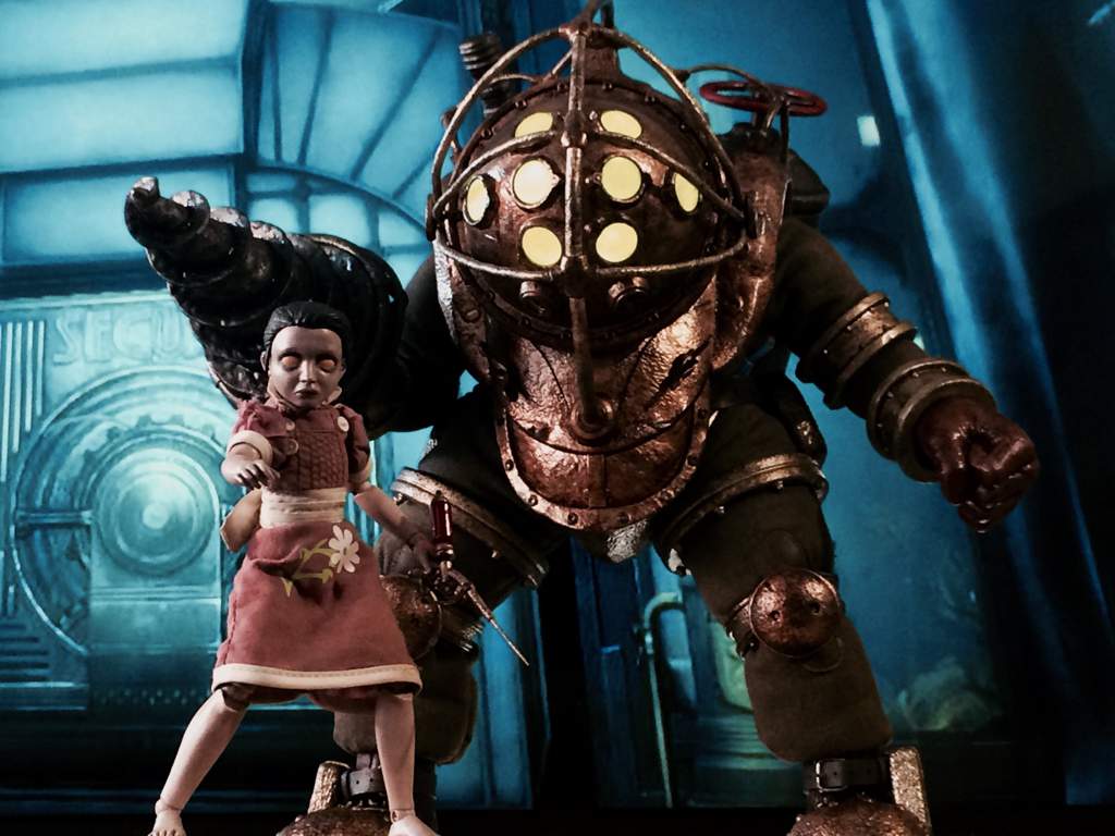 Threezero Bioshock Big Daddy And Little Sister 16 Scale Figure Set Action Figures Amino Amino