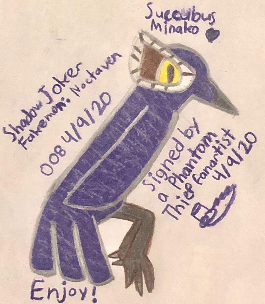 Meet The Shadow Raven Fakemonnoctaven Fakemon Amino