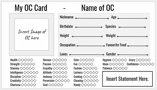 OC Template Roleplaying Amino