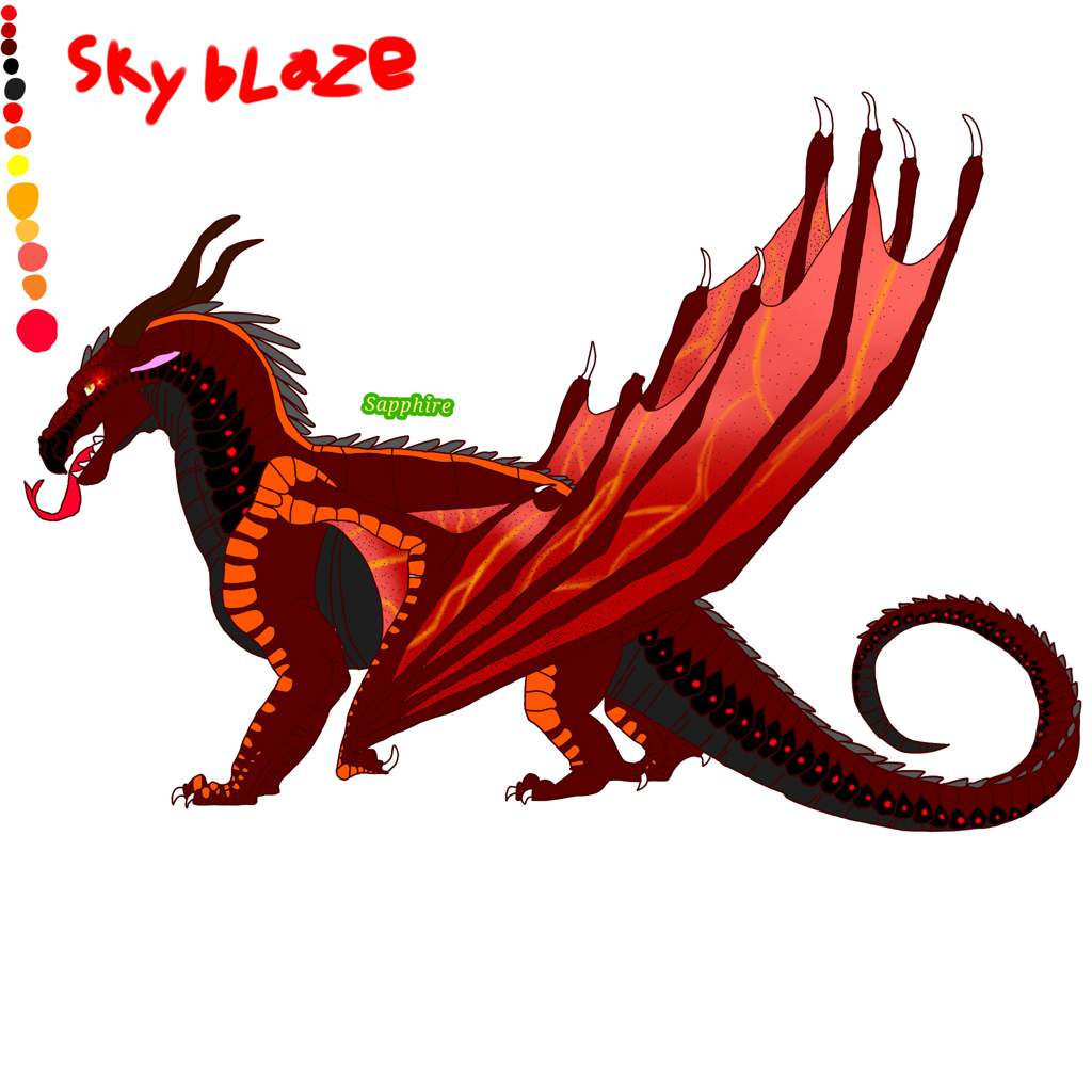 Hello This Is Skyblaze A Nightwing Skywing Hybrid Wings Of Fire Amino