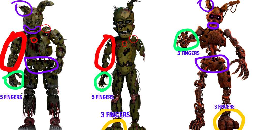 Similitudes entre Springtrap, Scraptrap y Burntrap | FNaF Amino [ Español ] Amino